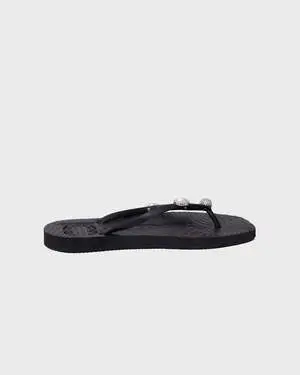 VELOUR Tapered Pearl Ibiza Embellished Flip-flops