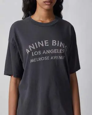 ANINE BING Cade Tee Melrose Stencil Graphic T-shirt