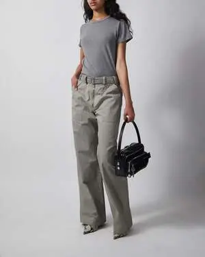 Acne Studios Belted Cotton Twill Trousers