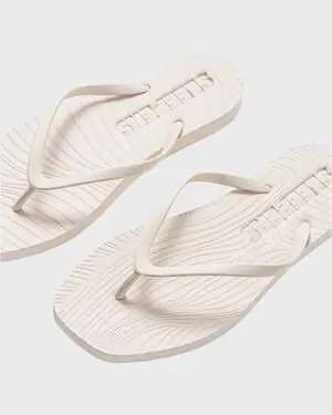 VELOUR Tapered Flip-flops - White