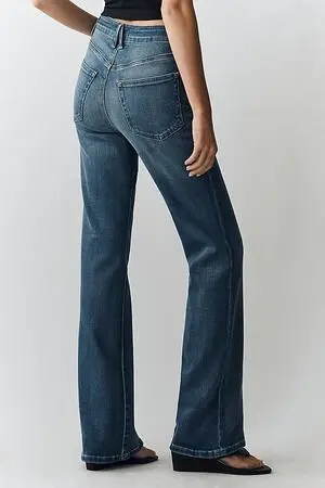 Good American Soft Tech Good Classic High-rise Bootcut Jeans - Indigo
