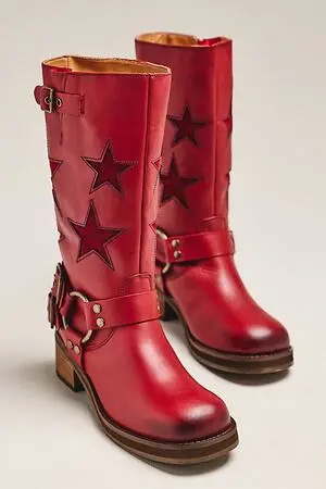 Moto Style Pull-On Boots