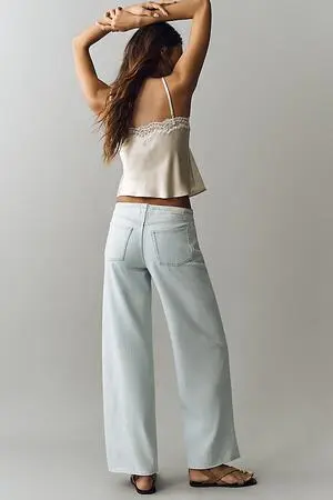 DL1961 Sienna Aura Low-slung Wide-leg Jeans - Saltstone