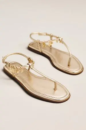 Maeve Ankle-Strap Charms Sandals Gold