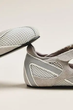 SILENT D Arona Cross-strap Flats - Grey