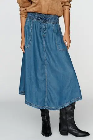 PILCRO Essential Beach Pull-on Midi Skirt