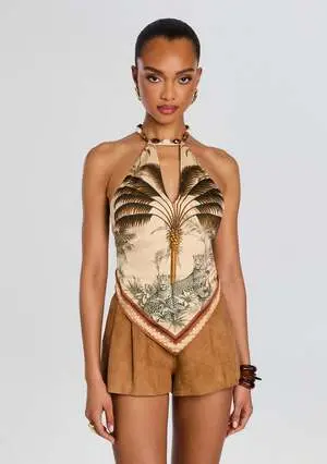 Retrofete Zaphira Top - Ochre Palma