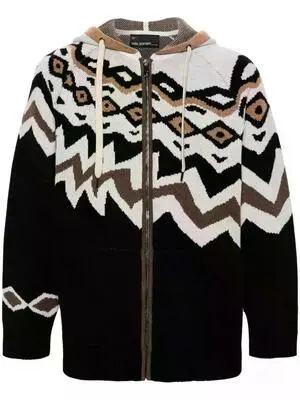 Neil Barrett Norway Knitted Hoodie - Black