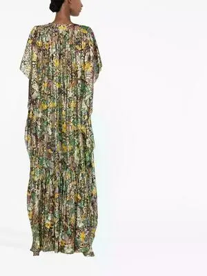 La DoubleJ Ruffled Jacquard Maxi Dress