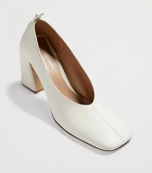 Bottega Veneta Calfskin Loop-detail Pumps - White