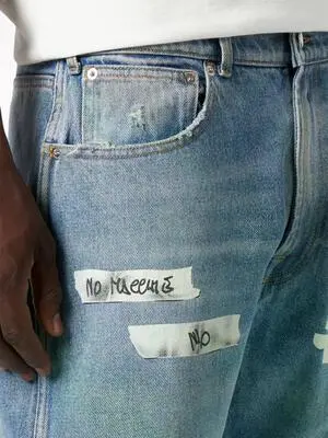 1989 STUDIO Tape-print Straight-leg Jeans