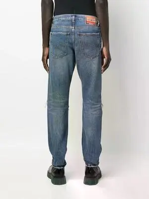 DIESEL® 1995 Ripped Straight-leg Jeans - Blue