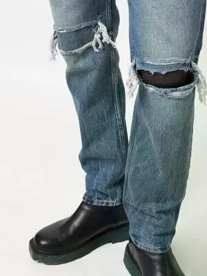 DIESEL® 1995 Ripped Straight-leg Jeans - Blue