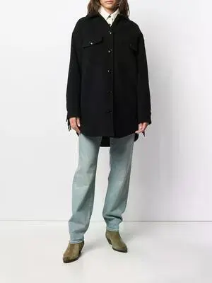 Woolrich Oversize Fringe Detail Coat