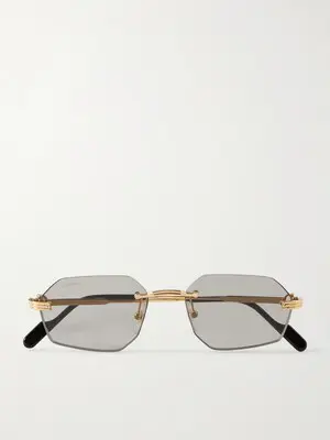 Cartier Première De Octagonal Frame Sunglasses - Gray