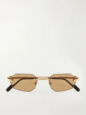 Cartier Octagonal Frame Sunglasses - Brown