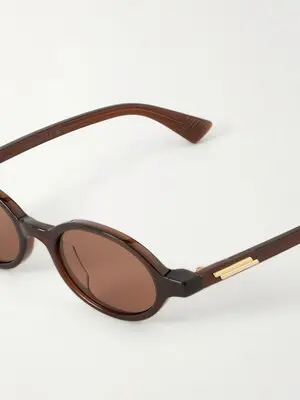 Bottega Veneta Round Frame Acetate Sunglasses