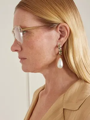 Saint Laurent Sl 545 Square-frame Acetate Aviator Eyeglasses - Neutrals