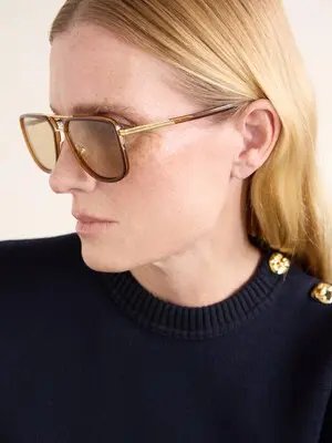 Bottega Veneta Aviator Sunglasses