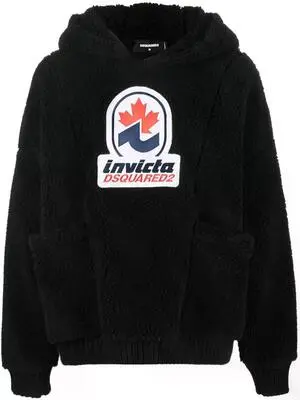 Dsquared2 Logo Patch Fleece Hoodie