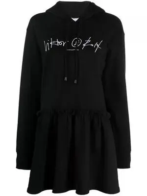 Viktor & Rolf Logo Embroidered Sweatshirt Dress
