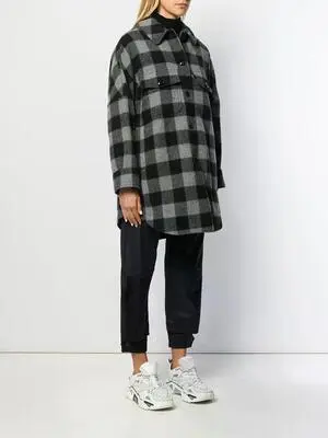 Woolrich Single-breasted Check Coat