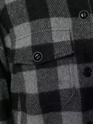 Woolrich Single-breasted Check Coat