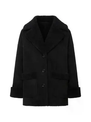Dsquared2 Shearling Trim Patch Pocket Coat