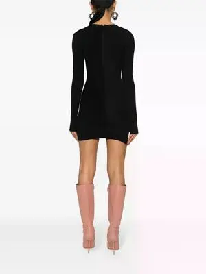 David Koma Mesh Ribbed Mini Dress