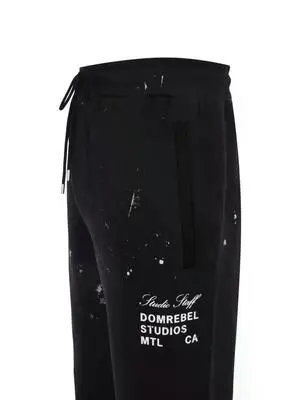 DOMREBEL Paint-splatter Logo-print Track Pants