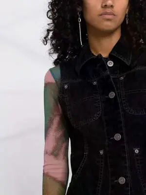 DIESEL® Sleeveless Embroidered Logo Shirt