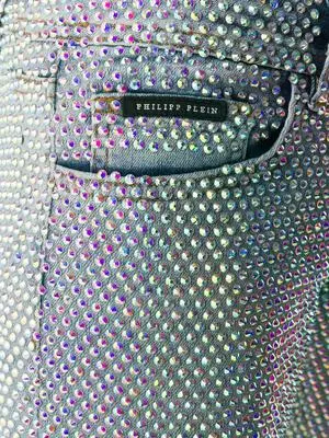 Philipp Plein Crystal Slim Fit Jeans
