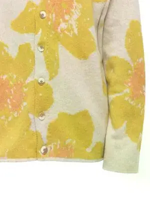 THE ELDER STATESMAN Floating Florals Cashmere Cardigan