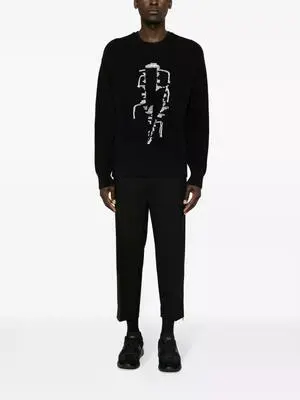 Neil Barrett Bolt Motif Cotton Blend Jumper
