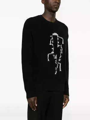 Neil Barrett Bolt Motif Cotton Blend Jumper