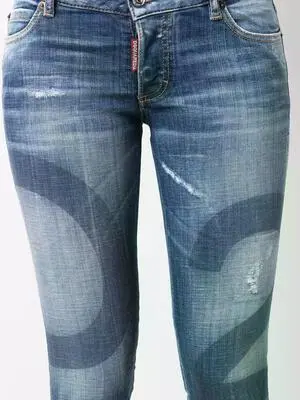 Dsquared2 Cropped Logo Jeans