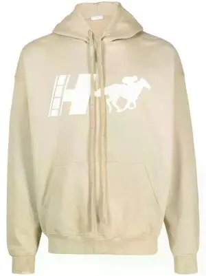 1989 STUDIO Logo Print Cotton Hoodie - Neutrals
