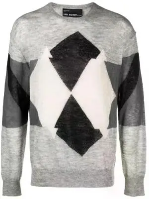 Neil Barrett Argyle Check-pattern Jumper