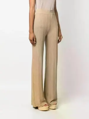 Remain Birger Christensen Sand Beige Knitted Flared Trousers