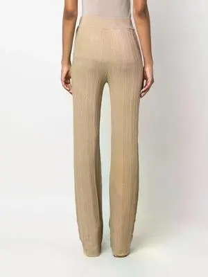 Remain Birger Christensen Sand Beige Knitted Flared Trousers