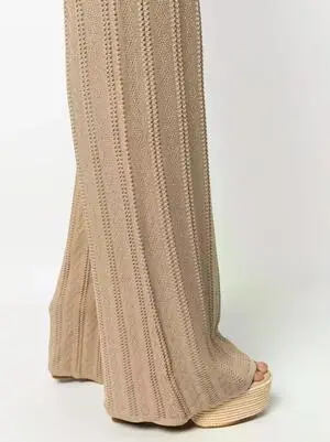 Remain Birger Christensen Sand Beige Knitted Flared Trousers