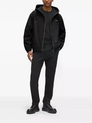 Karl Lagerfeld Logo Patch Hooded Jacket