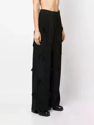 Viktor & Rolf Bow Embellished Wide Leg Trousers