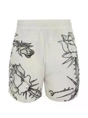 DOMREBEL Graphic Print Drawstring Shorts