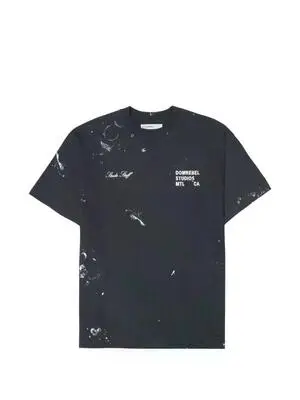 DOMREBEL Paint-splatter Logo-print T-shirt