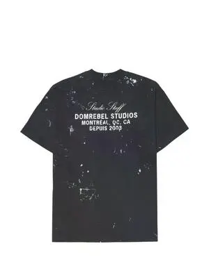 DOMREBEL Paint-splatter Logo-print T-shirt