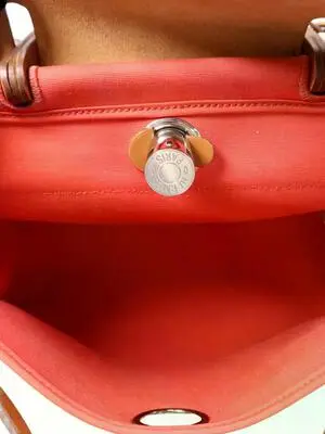 Hermès Herbag Pm Canvas Tote Bag - Orange