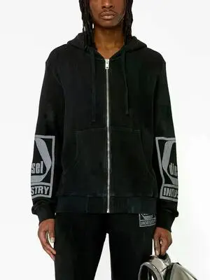 DIESEL® Waffle Knit Zip-up Hoodie