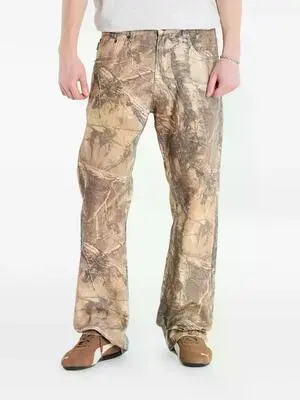 PLEASURES Hendrix Flared Print Jeans