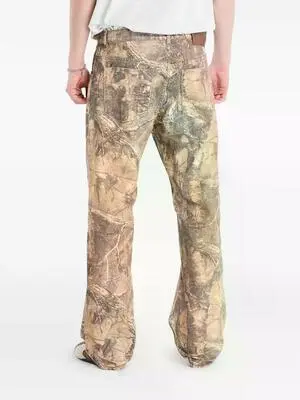 PLEASURES Hendrix Flared Print Jeans